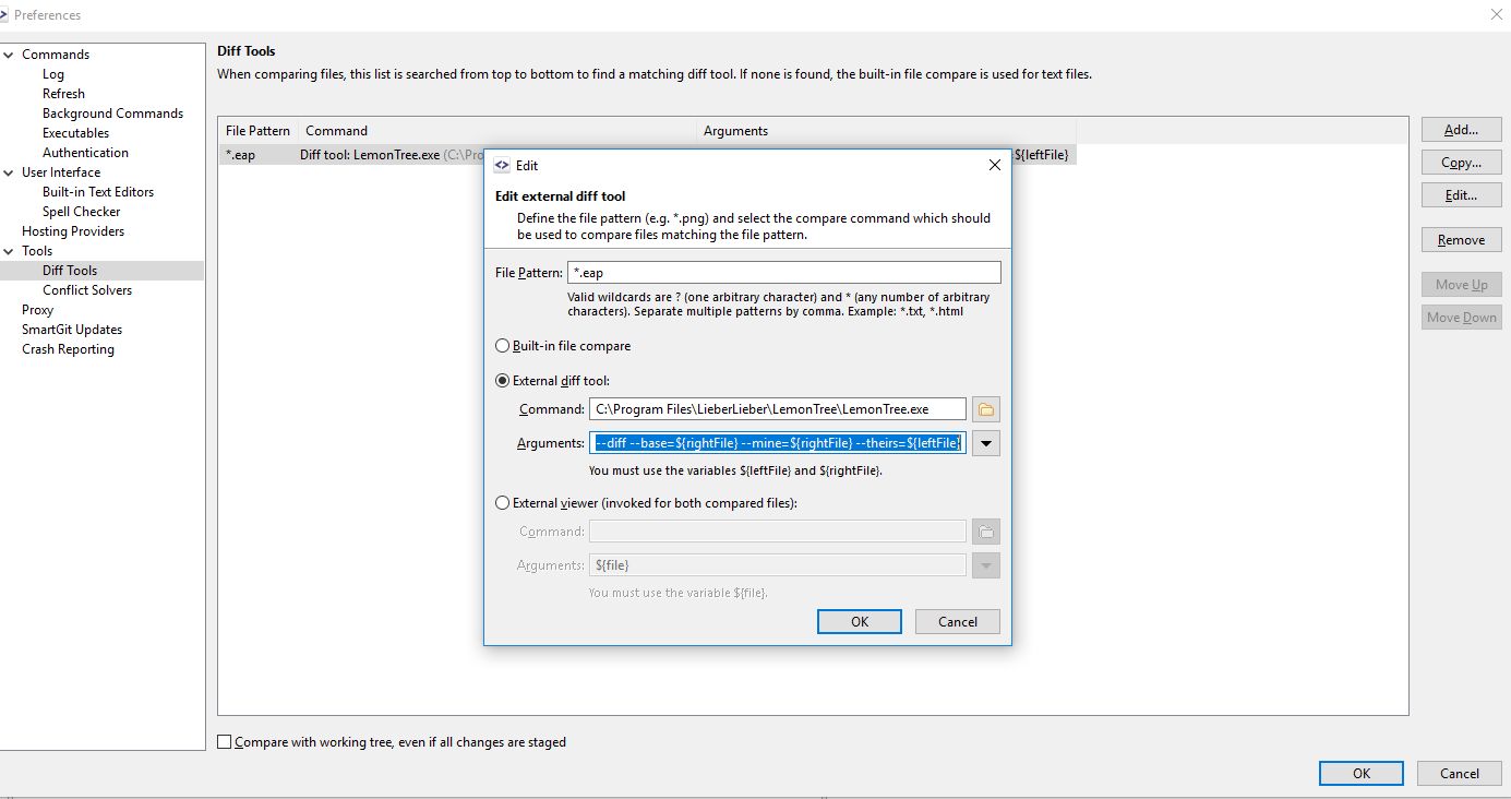 SmartGit Integration (Version 2.6 or older) - LemonTree